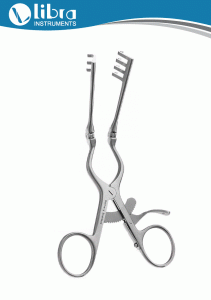 Adson Baby Retractor 3X4 Prongs - Libra Surgical Instruments