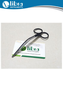 Fomon Dorsal Scissors 14cm Angled/Angular Serrated - Libra Surgical ...