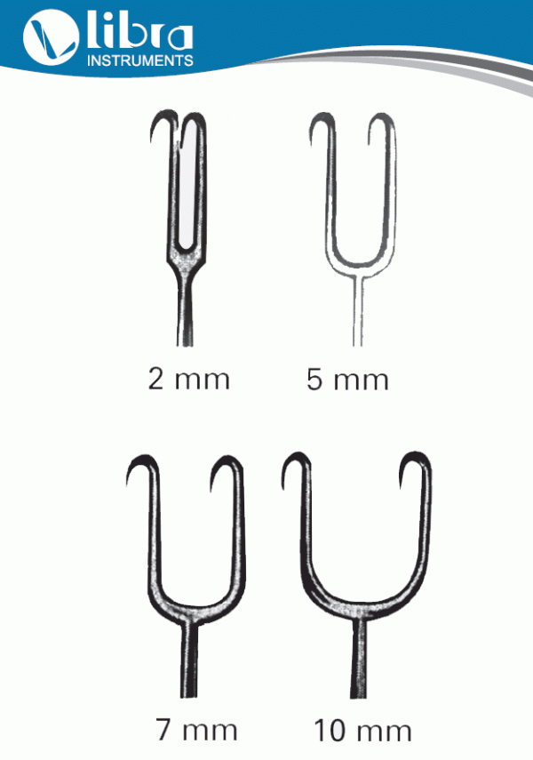 Joseph Skin Hook 16cm Double 2 Sharp Prongs - Libra Surgical Instruments