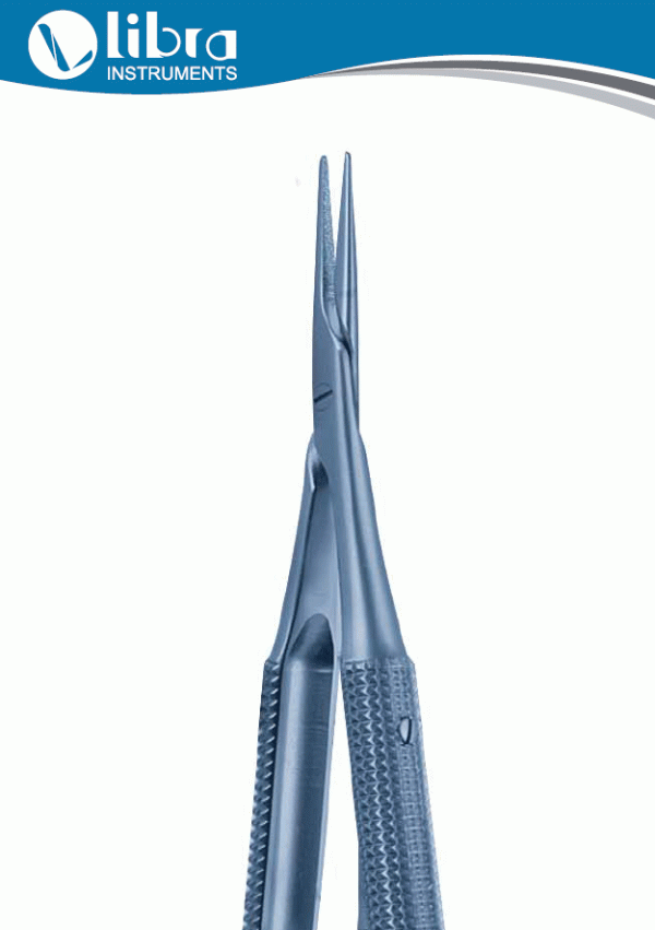 Micro Needle Holder With Diamond Coated Jaws, Titanium, 0.40 mm Dia ...